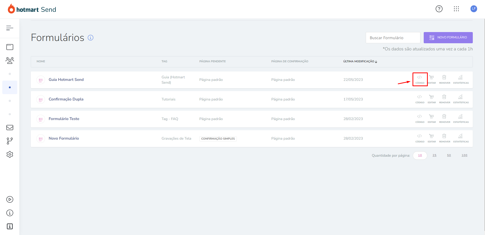 Como integrar um formulário via código HTML – Extensões Hotmart
