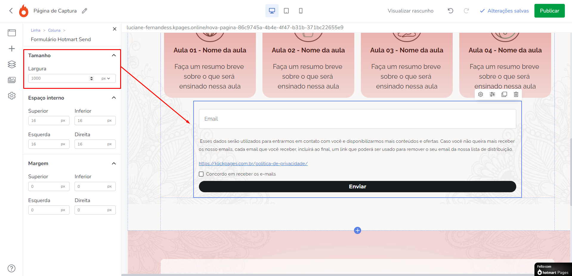 Como integrar um formulário via código HTML – Extensões Hotmart